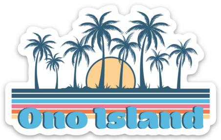 Ono Island Sticker - Palm Tree Logo – Ono Island Apparel