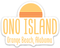 Ono Island Sticker - Sunset Logo – Ono Island Apparel